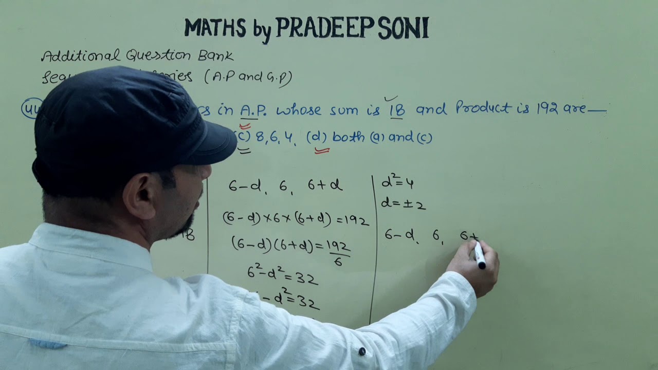 Additional Question Bank. Sequence and AP, GP series, Que. 44. with ...