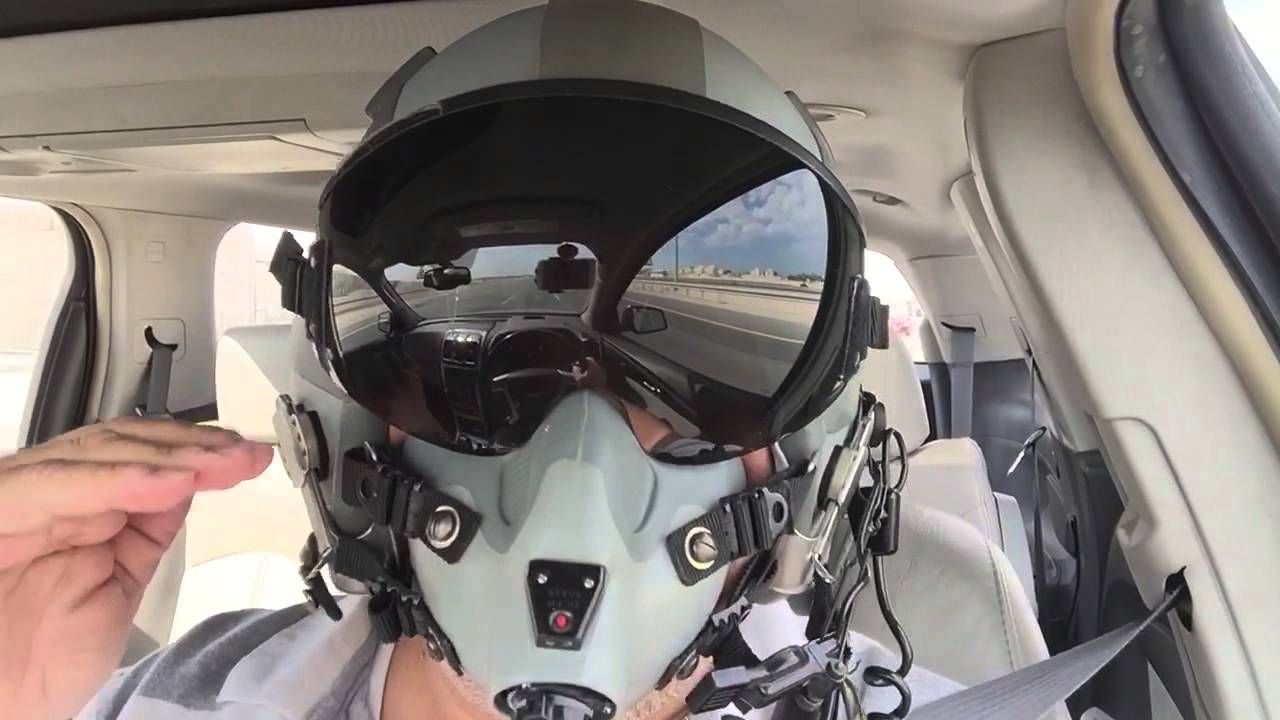 Me and my fighter pilot helmet...again...4years on - YouTube