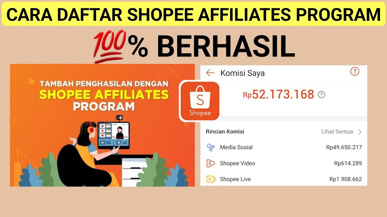 Cara Daftar Shopee Affiliates Program Terbaru - YouTube