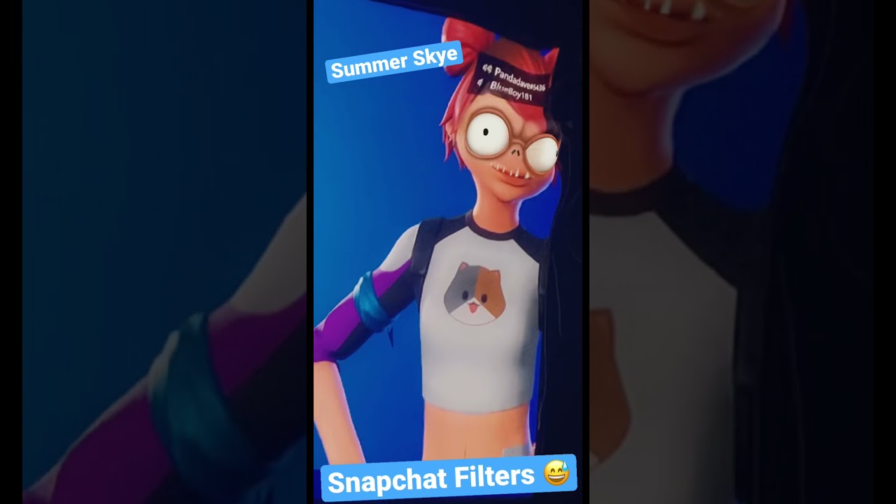 Skins With Snapchat Filters #fortnite - YouTube