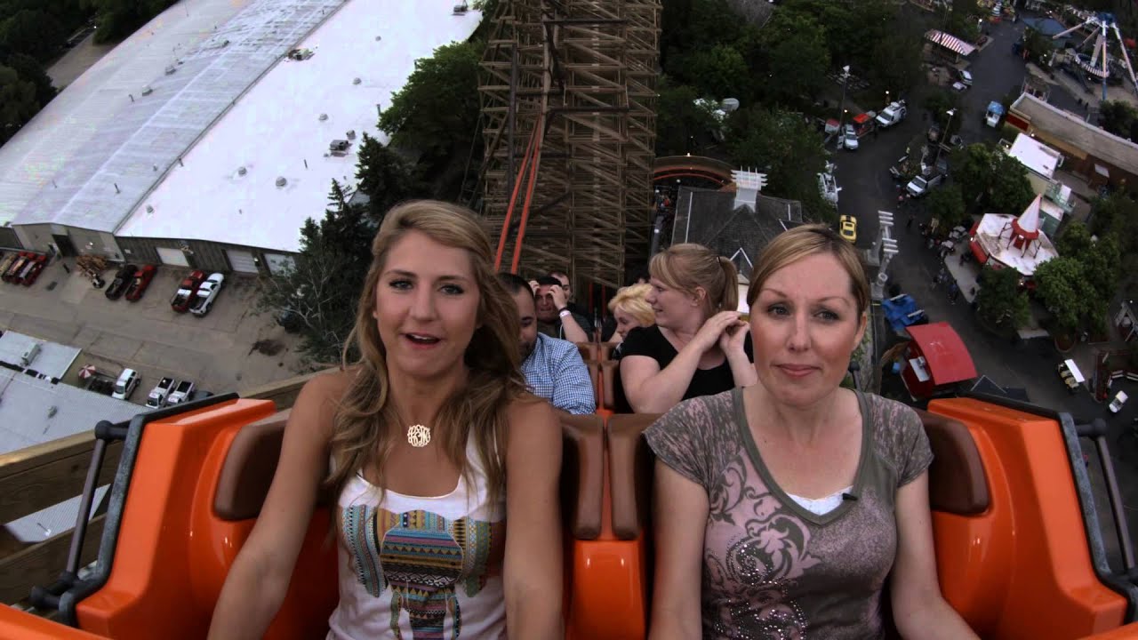 Lisa Tyler rides Goliath for the first time! - YouTube