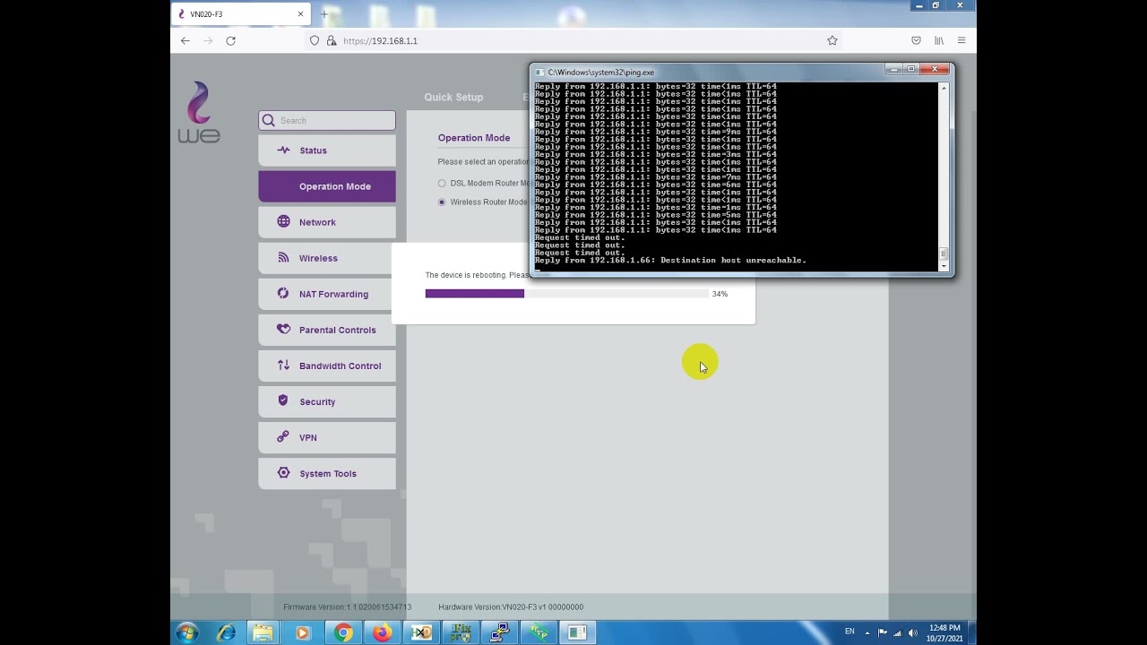 tplink vn020-f3 we vdsl يعمل ربيتر ويعمل فتحه وان برود باند - YouTube