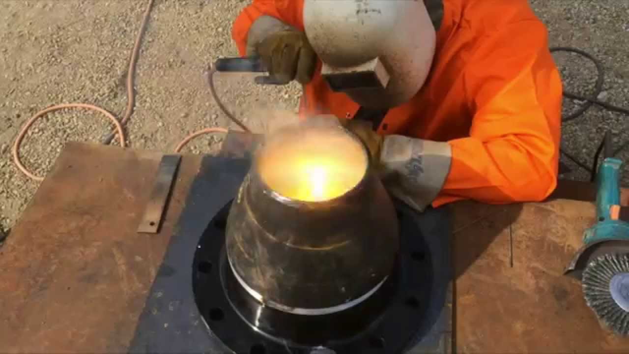 Welding Fabrication - 6010 Bead On Reducer - YouTube