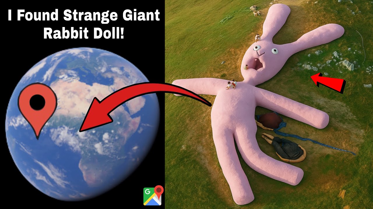 I Found Strange Giant Rabbit Doll 🐇 On Google Earth and Google Maps 🌎 ...