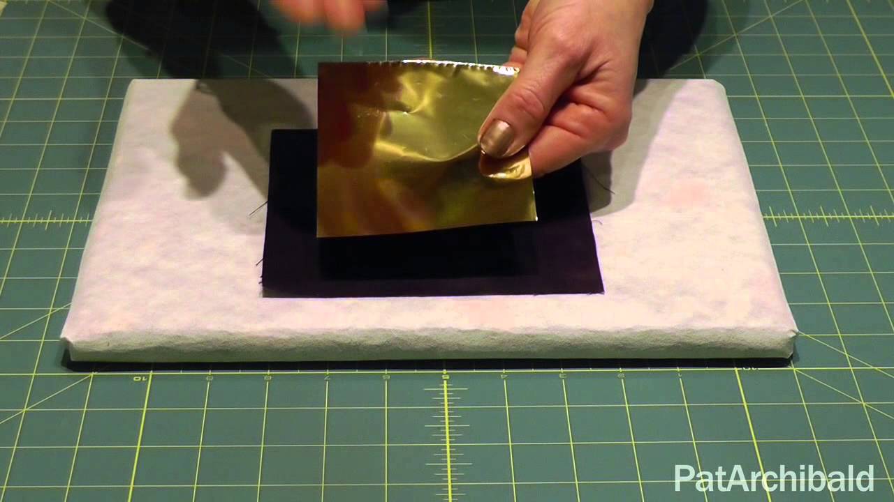 Textile Art Howto: Applying Foils with Bondaweb - YouTube