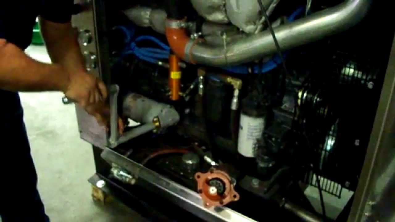 Spring Starter on a 170HP tank barge power unit - YouTube