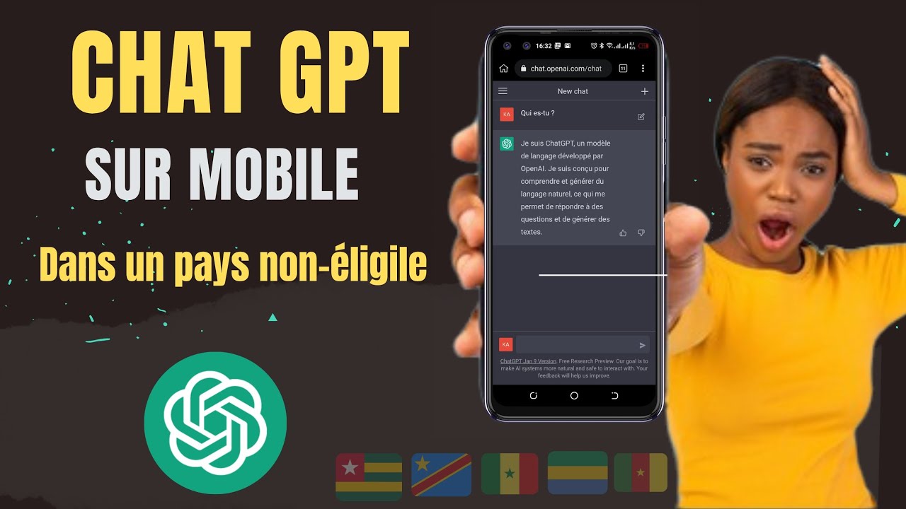 COMMENT AVOIR Chat GPT sur MOBILE DANS UN PAYS NON-ÉLIGILE - YouTube
