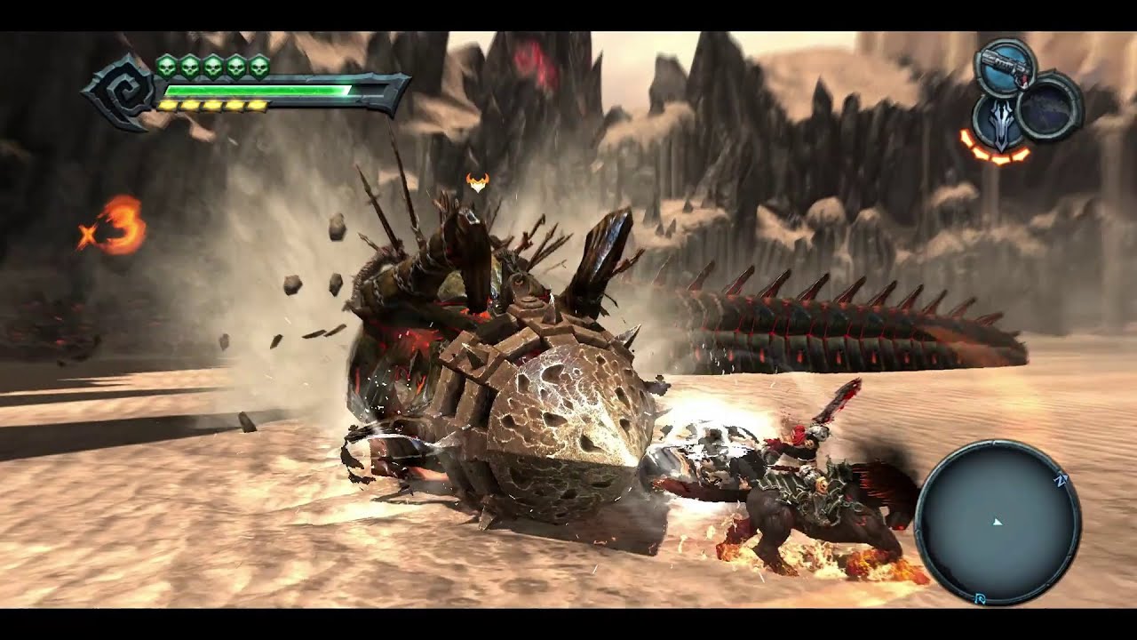 Darksiders STYGIAN WORM Heart of The Chosen Boss 3 | How to kill ...