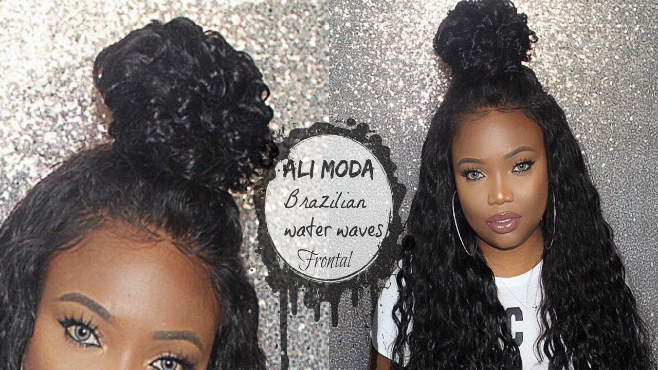 Ali Moda hair review | Brazilian water waves with a lace frontal - YouTube
