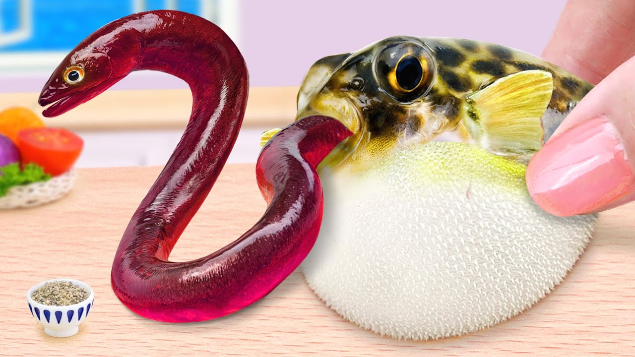 Best Of Fish Recipe 🤗 How To Cook Miniature Japanese Puffer Fish Spicy ...