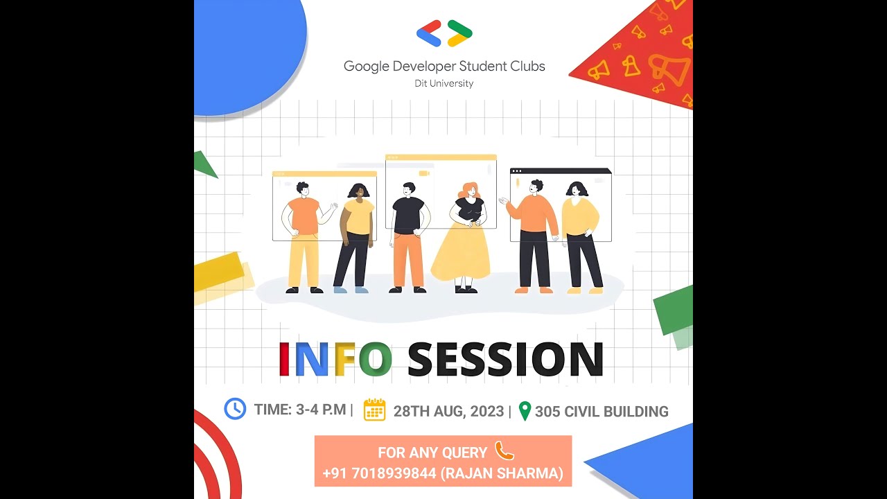 Google Developer Student Club Dit University Info Session 2023 - YouTube