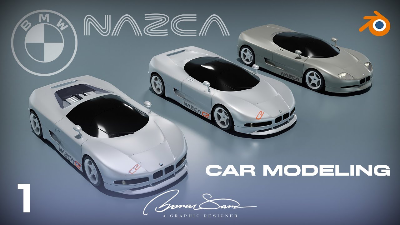 BMW Nazca C2 - C2 Spider - C2 M12 - Blender Car Modeling Timelapse ...