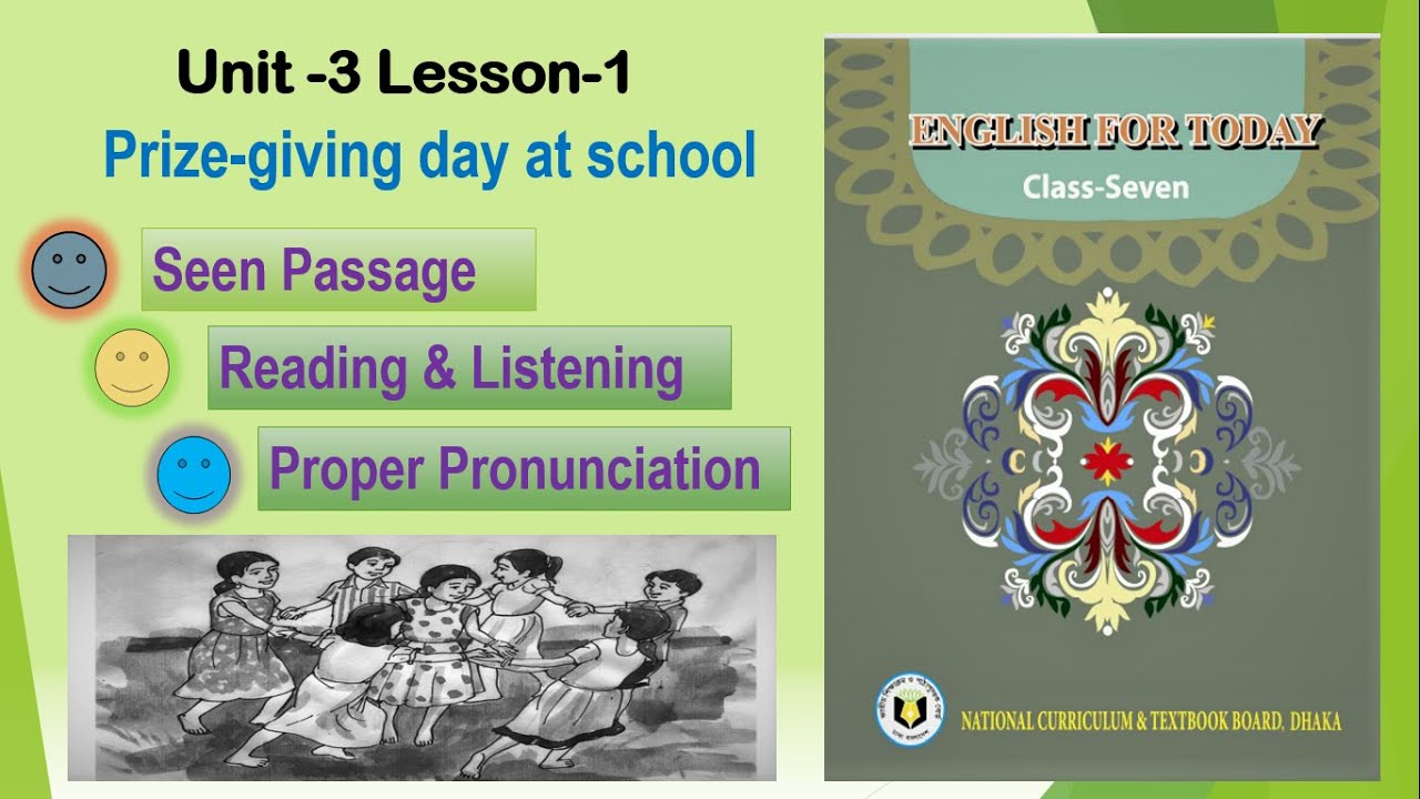Class Seven English 1st Paper || Unit 3 Lesson 1|| Prize-giving day at ...