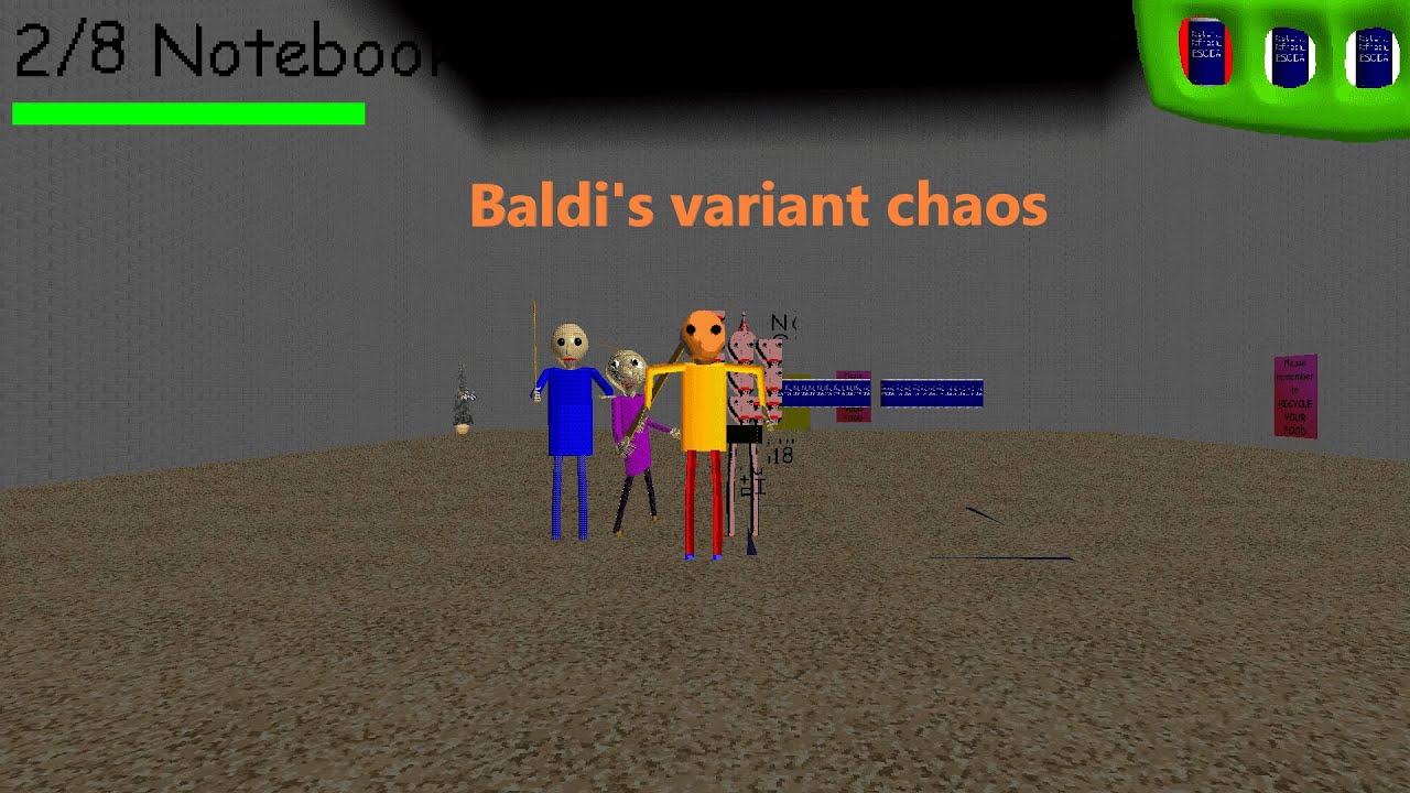 Baldi's variant chaos (baldi's basics mod) - YouTube
