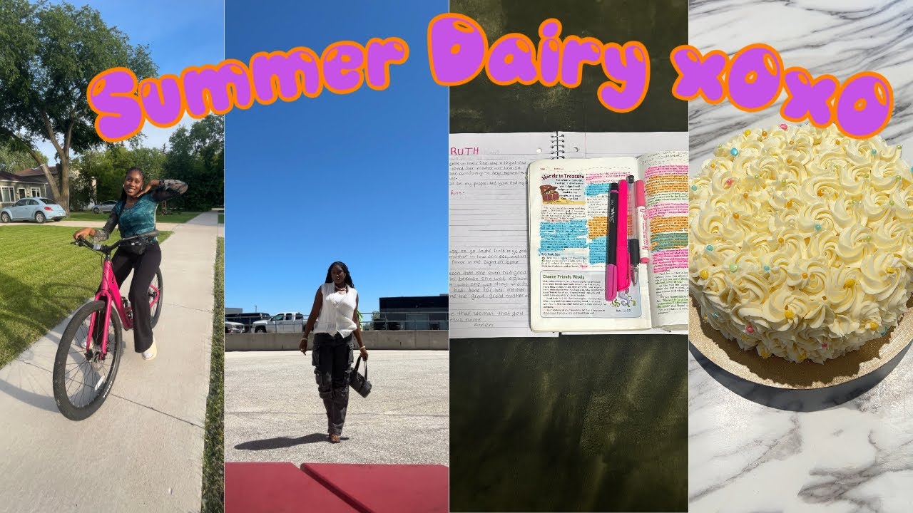 Summer Dairy Vlog 🌼 graduation party, bicycle riding, cake order +more ...