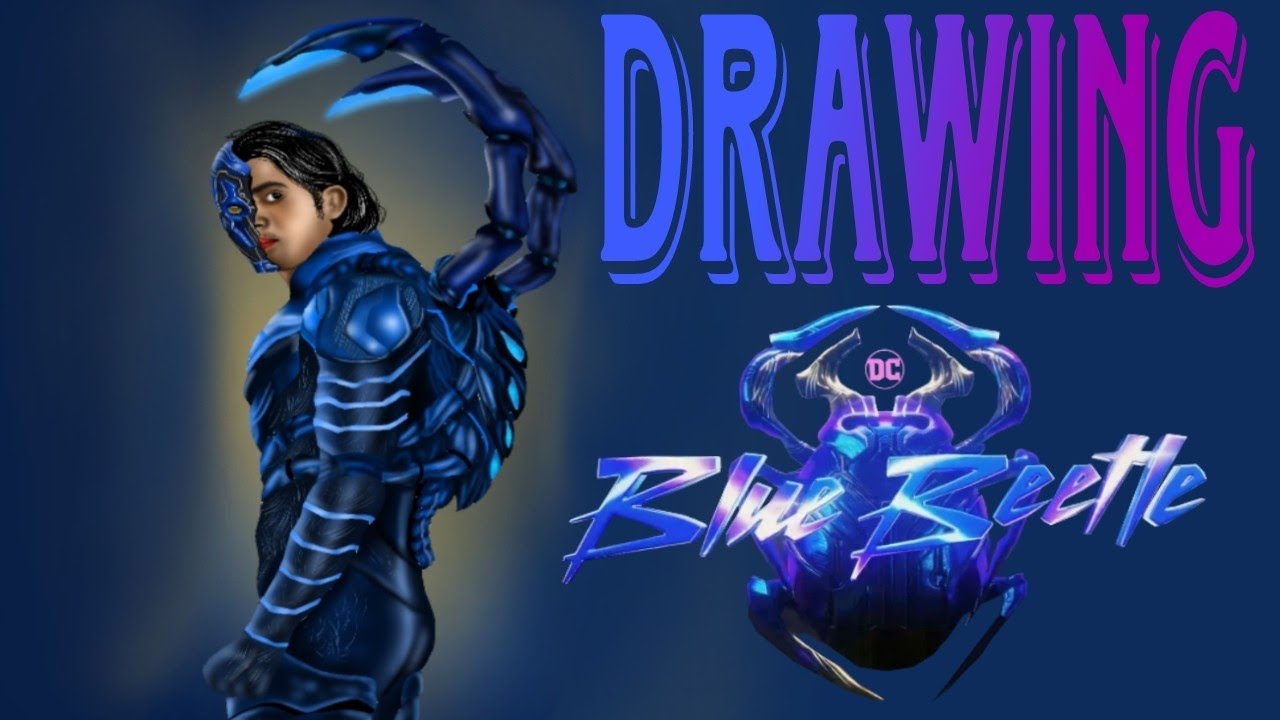 DRAWING BLUE BEETLE • TIME LAPSE - YouTube