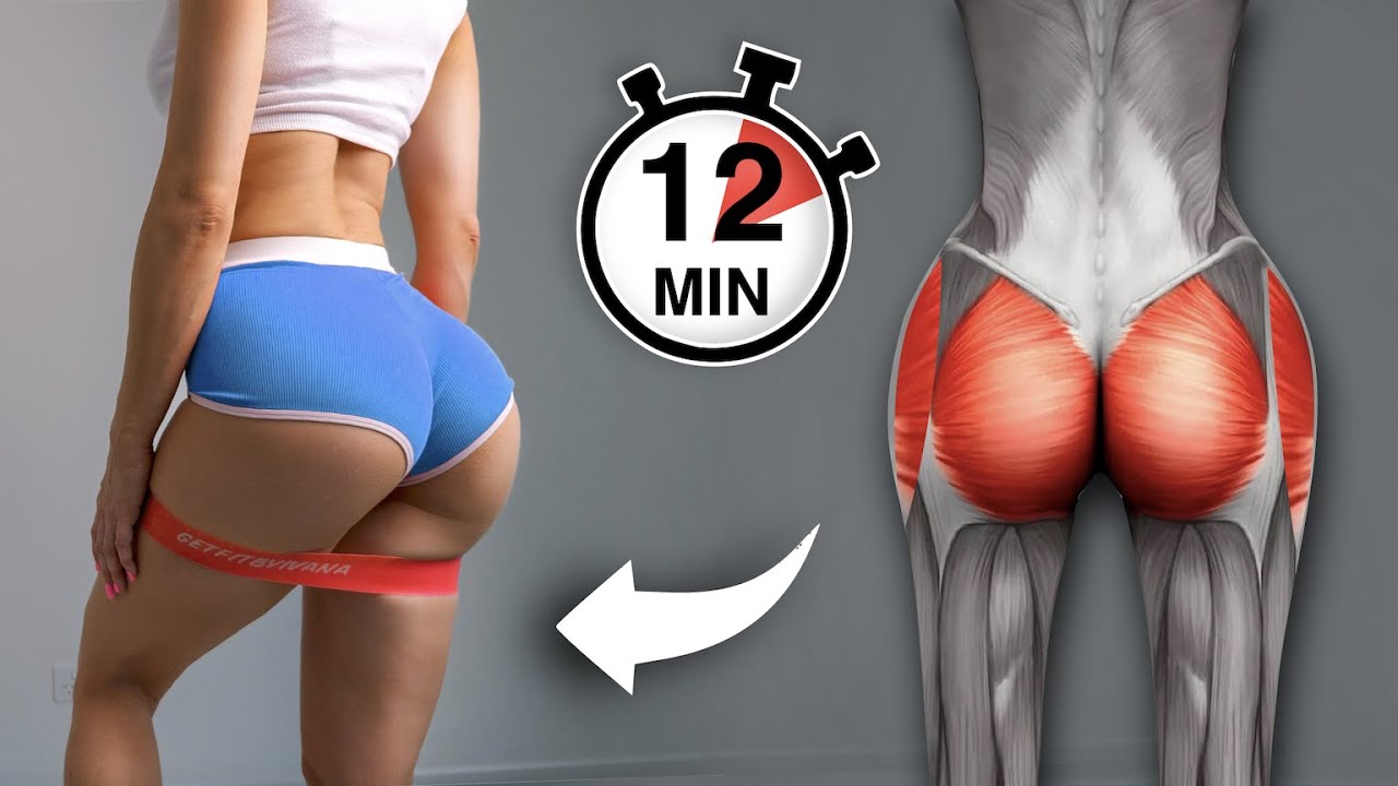 DO THIS to Grow ROUND BOOTY & WIDER HIPS - Intense Glute Max & Med Workout with Band, At Home ...