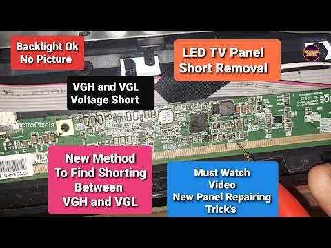 Led Tv Vgh,Vgl short removal|LED TV BOE  HV236WHB-N00 No Display |No Voltage Solution |No Graphics