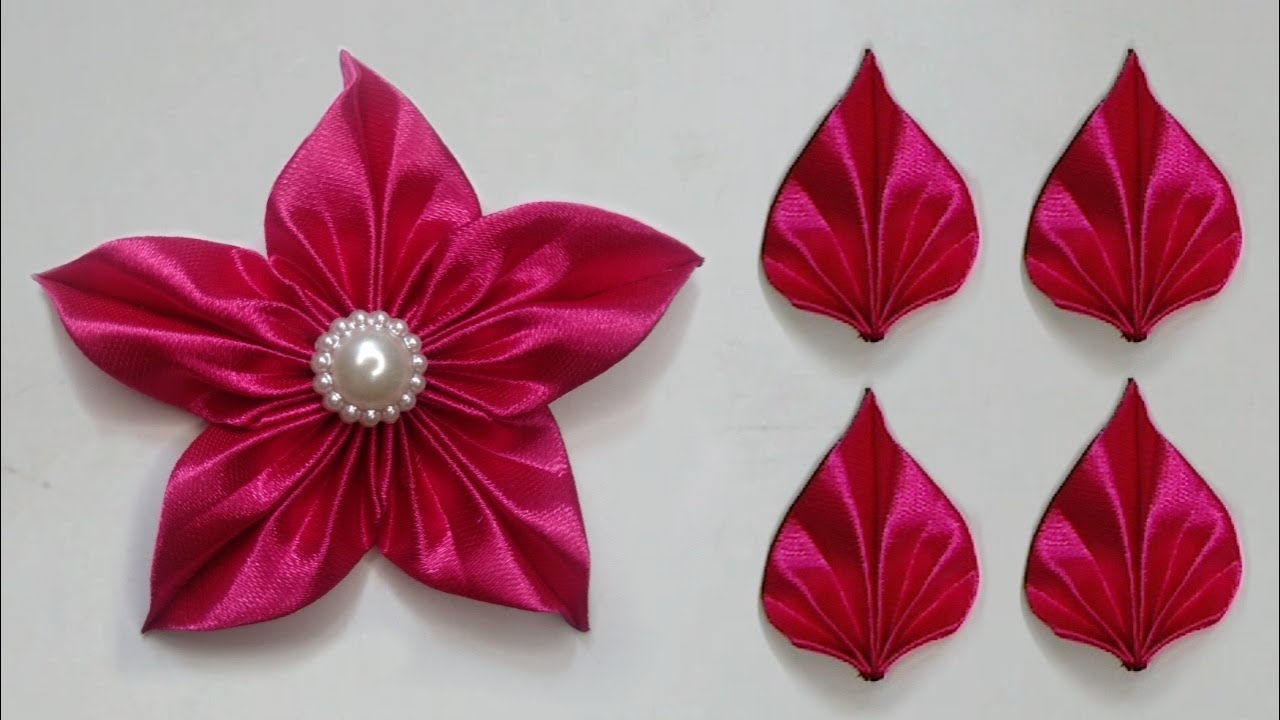 Satin Ribbon Flowers | How to Make Ribbon Flowers | Amazing Ribbon Art ...