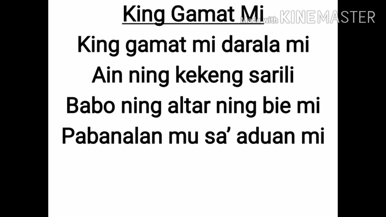 King Gamat Mi by Rev. Msgr. Greg L. Canlas Lyrics and Minus One Cover - YouTube