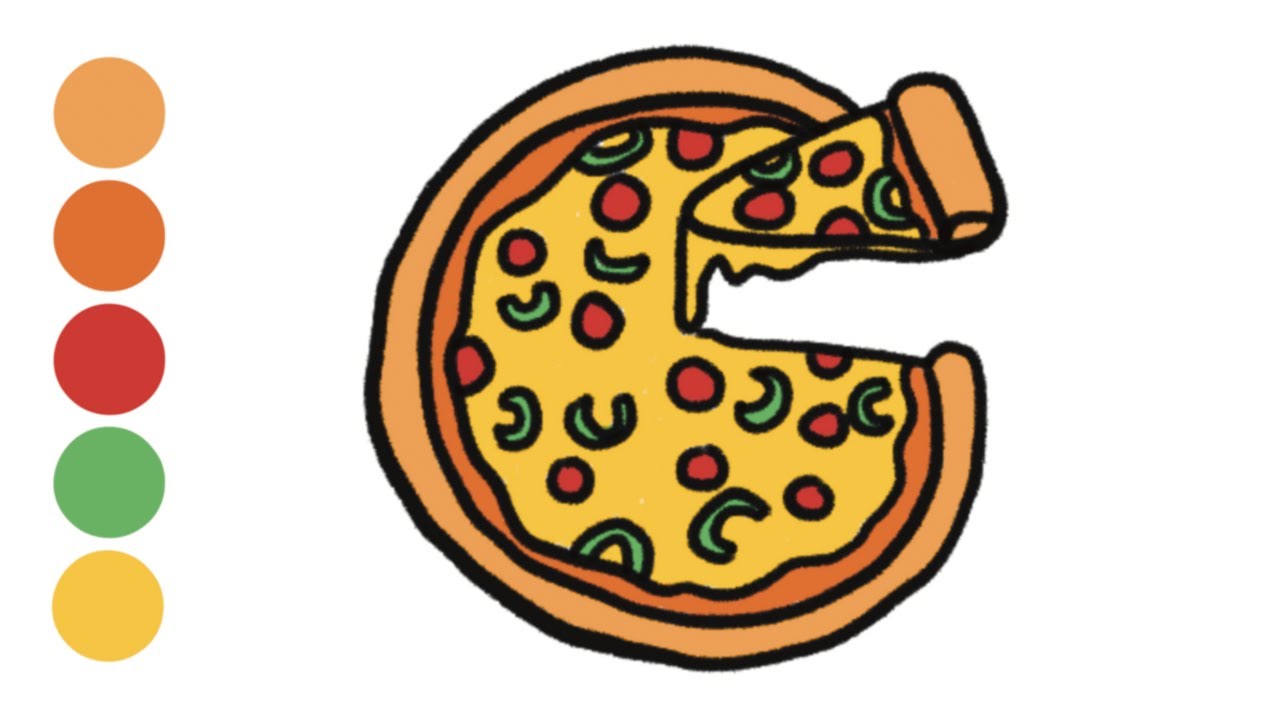 How to Draw a Delicious Pizza! 🍕 Fun & Easy Tutorial for Kids - YouTube