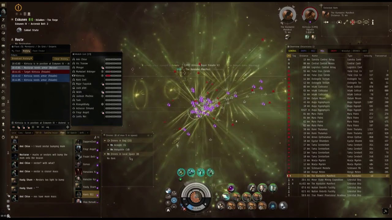 Eve Incursion Mom Site (Contested) The Ditanian Fleet. - YouTube