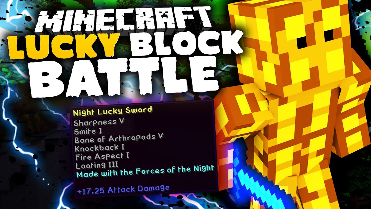 NIGHT LUCKY SWORD! | Lucky Block Battle - YouTube