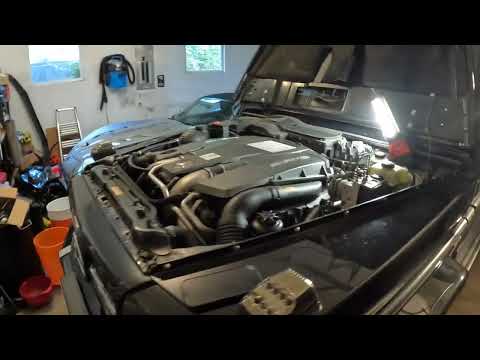 Replacing a coolant fitting on the back of the AMG G63 motor. M157 5.5L ...