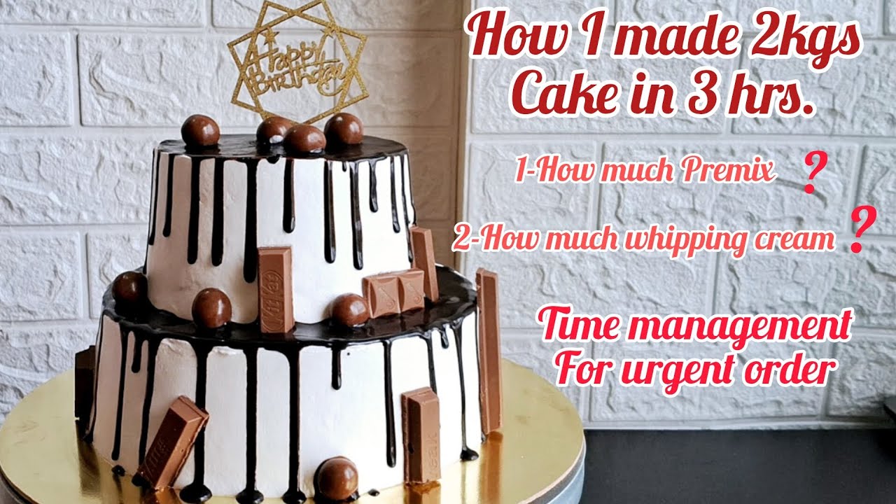 How to make huge cake in short time with easy tips and tricks 😀 2 tier ...
