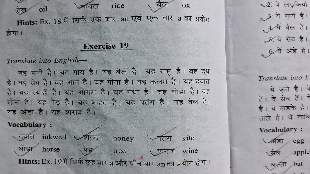 Oxford Basic English Translation Exercise -19 - YouTube