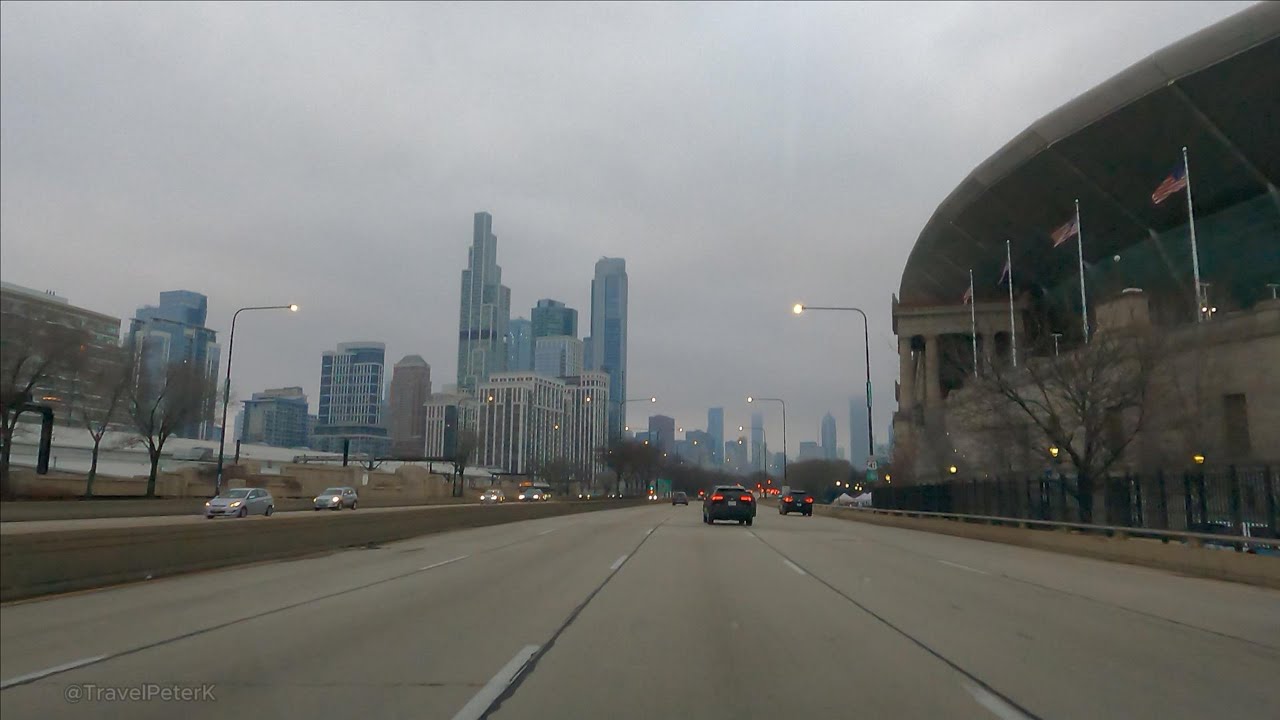 Driving from 57th Dr to Clybourn Ave via northbound Lake Shore Drive in ...