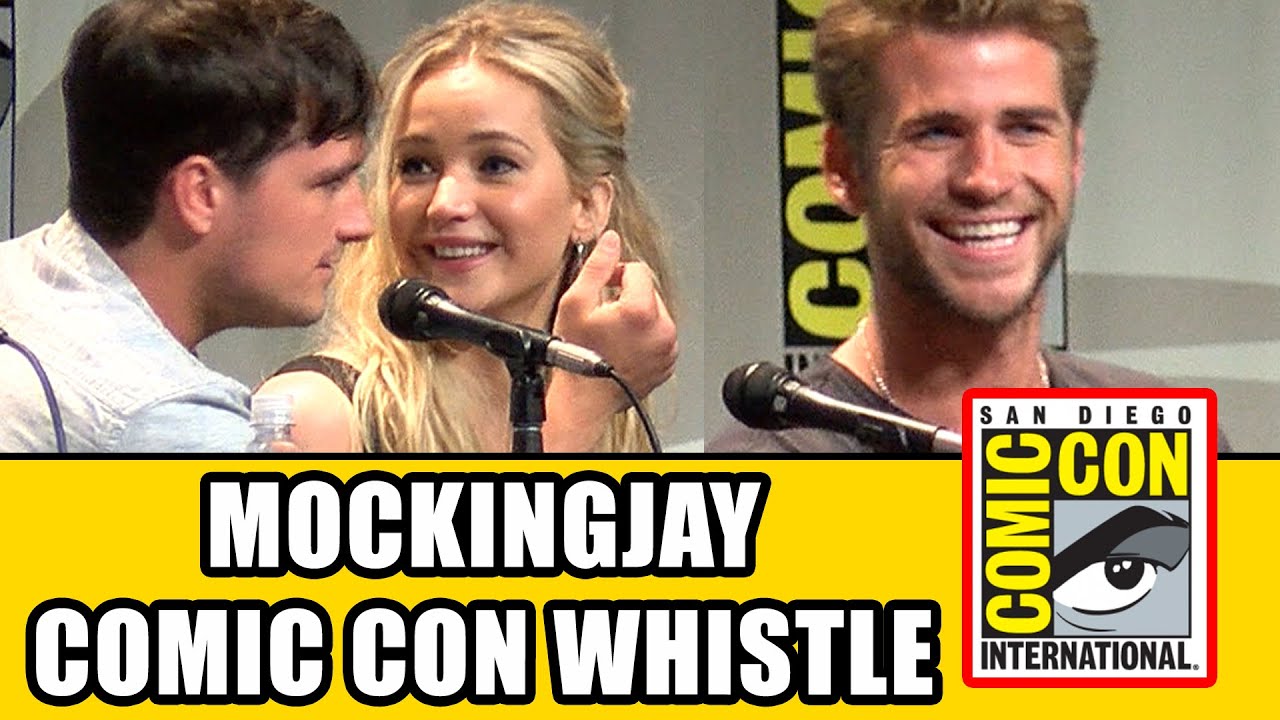 THE HUNGER GAMES Mockingjay Cast Perform Whistle at Comic Con - YouTube