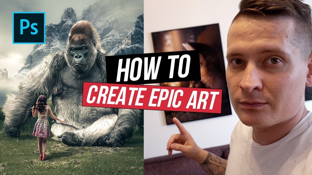 Huge Gorilla Manipulation in Photoshop Tutorial - YouTube