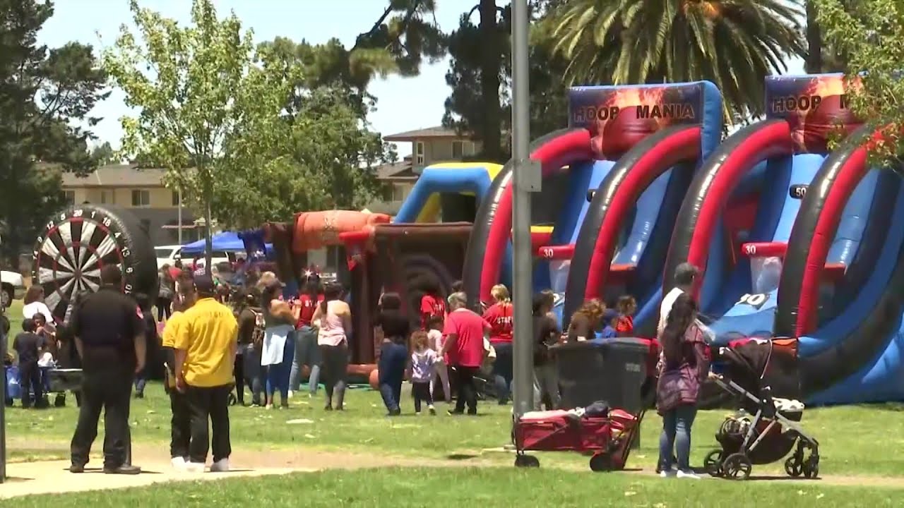 Lompoc held its Fourth of July Family Fun Day at Ryon Park - YouTube