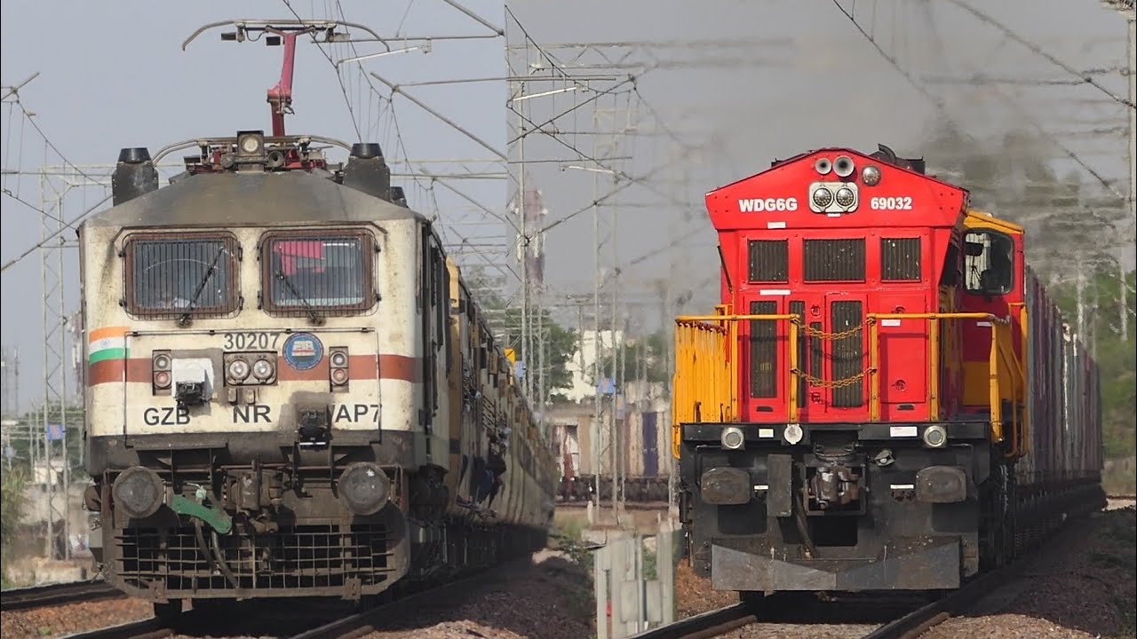 Diesel & Electric TRAINS | Goods Freight And Express TRAINS Videos ...