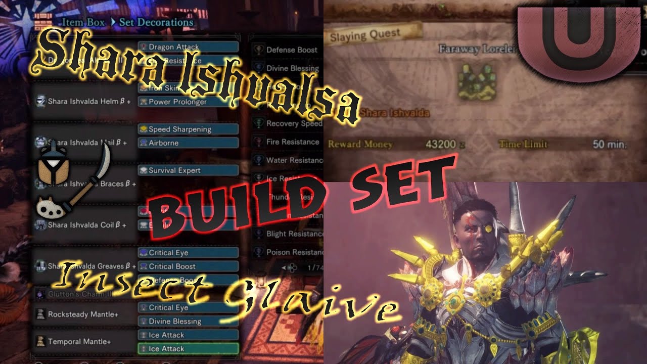 MHW : Iceborne Shara Ishvalsa build/ insect glaive. - YouTube