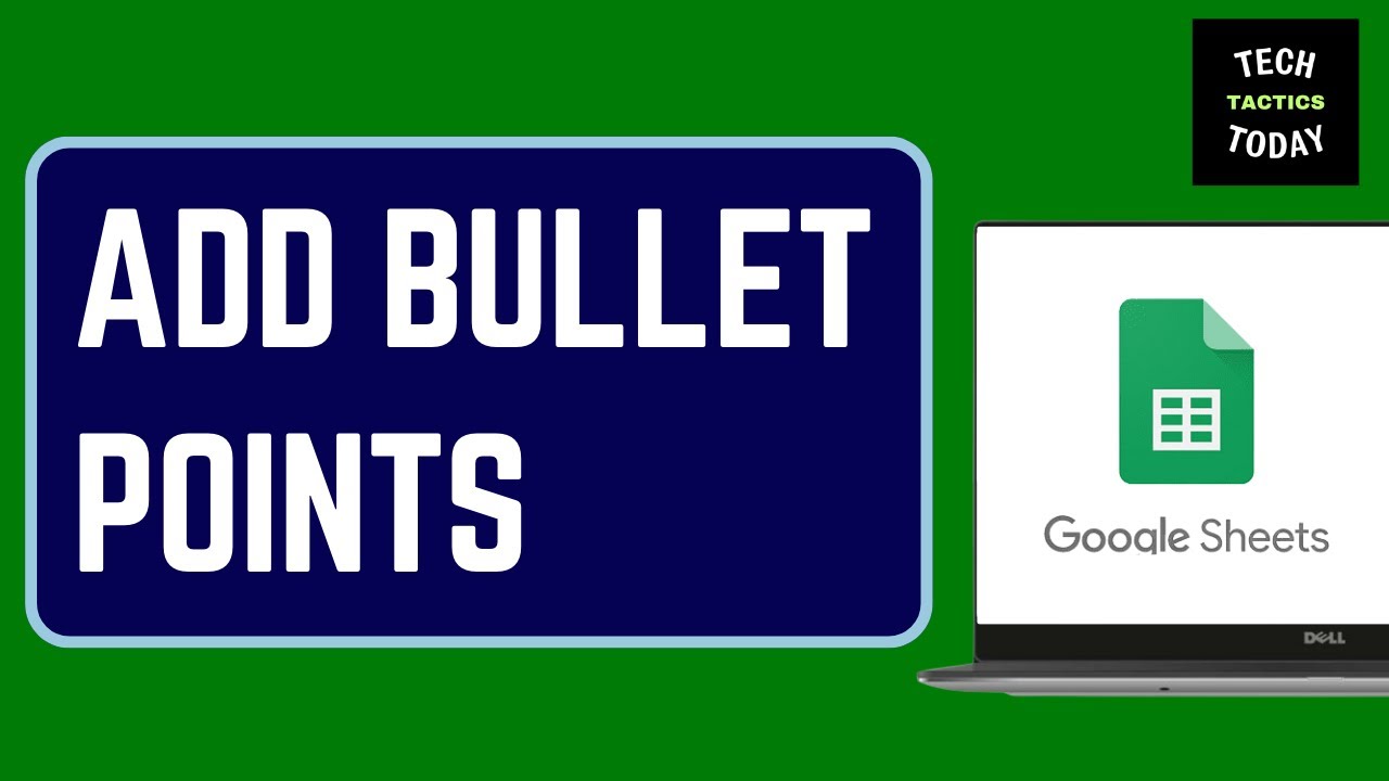 How to Add Bullet Points in Google Sheets Easily - YouTube