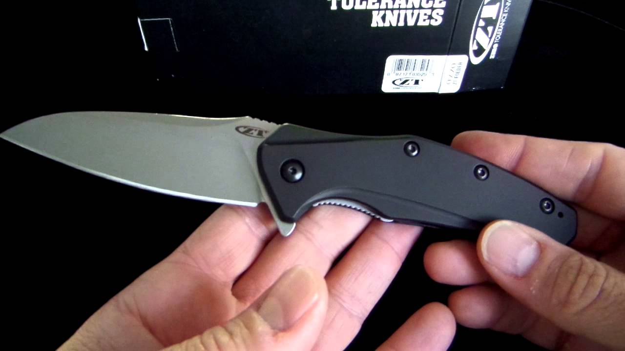 Zero Tolerance 0770 Aluminum Flipper Knife ZT0770 - YouTube