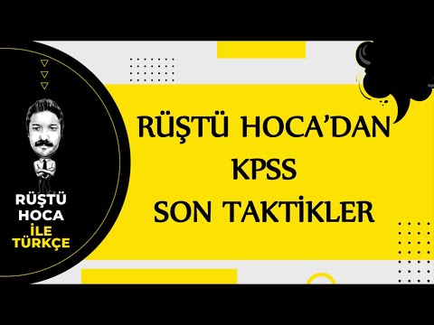 KPSS | SON TAKTİKLER | RÜŞTÜ HOCA