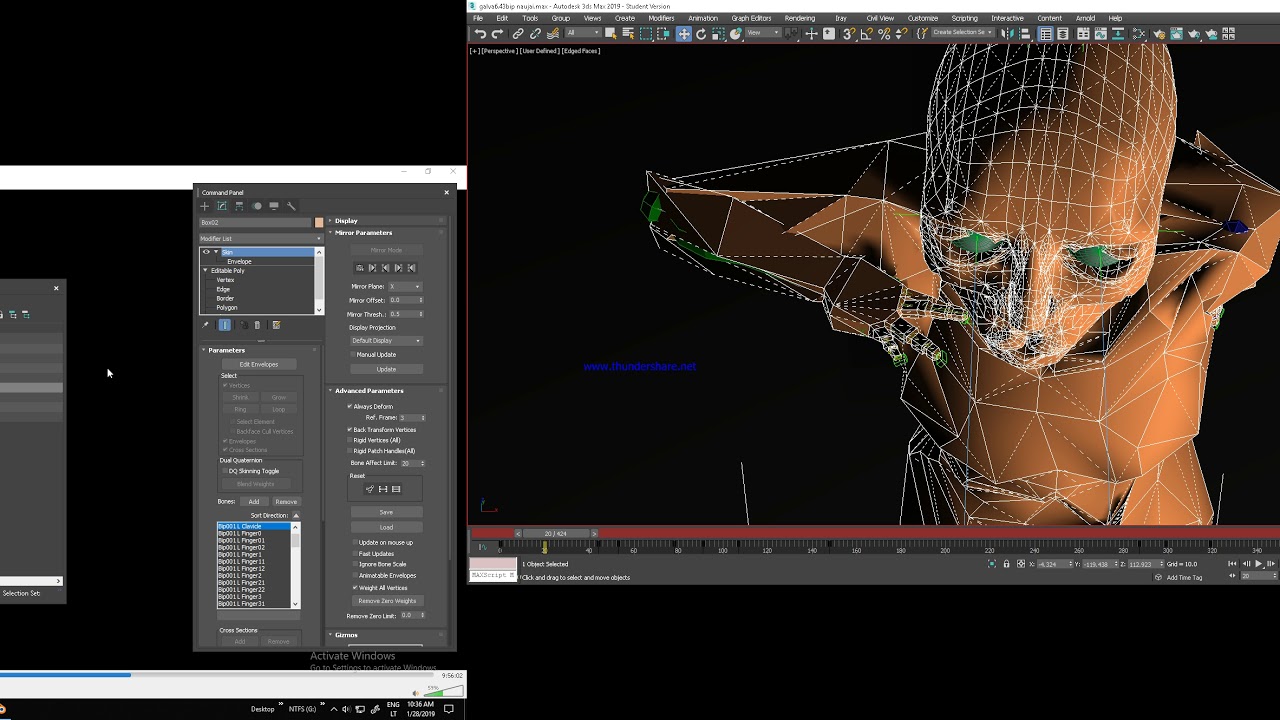 Exporting mesh with rig and animation from 3dsmax to Blender. 2019 01 ...