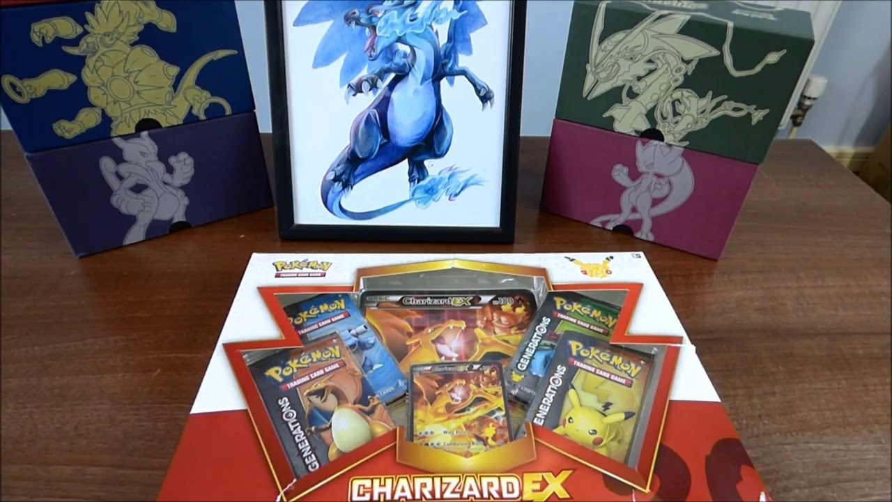 Opening Charizard EX Red & Blue Collection Box - YouTube