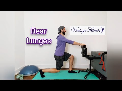 How to do the Rear Lunge exercise for Seniors - YouTube