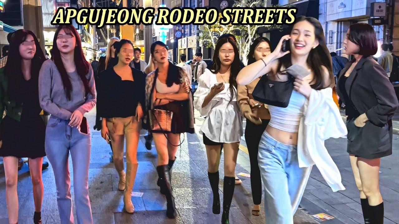 [4K APGUJEONG RODEO STREET IN SEOUL] 따뜻해진 봄 날에 압구정 로데오 거리에는 선남 선녀들이 많이들 ...