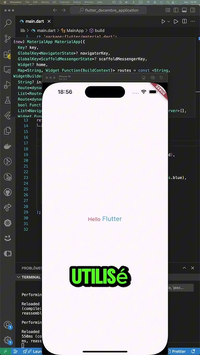 Comment afficher du text à l'intérieur d'une application mobile . #flutter #wdiget #text - YouTube