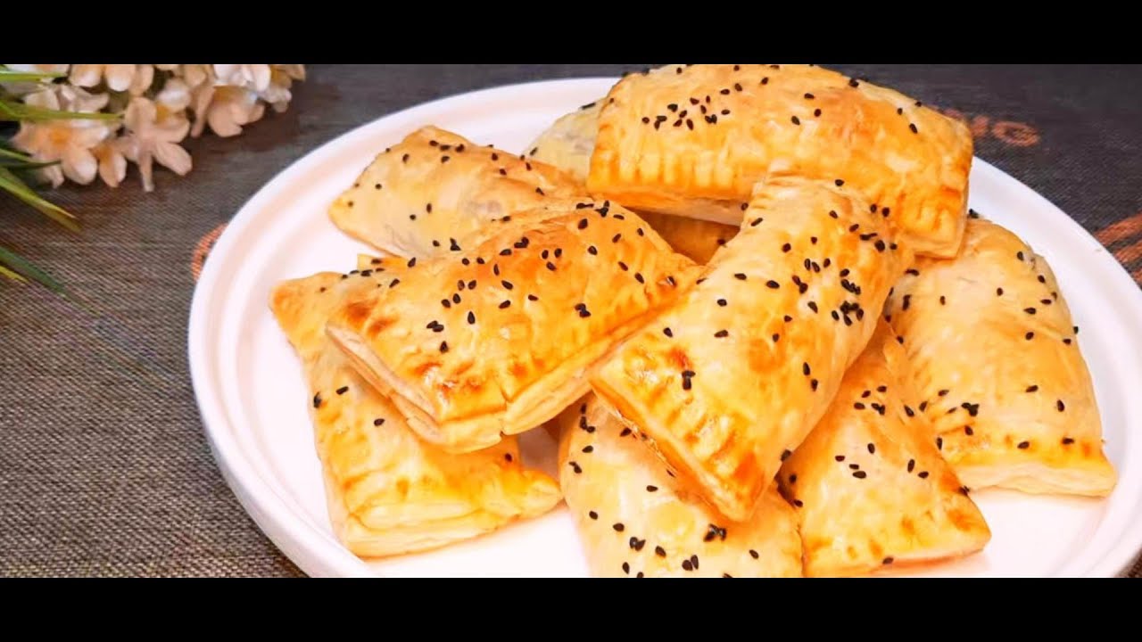 Chicken Cheese Puff Pastry Recipe | Chicken Patties Recipe - YouTube