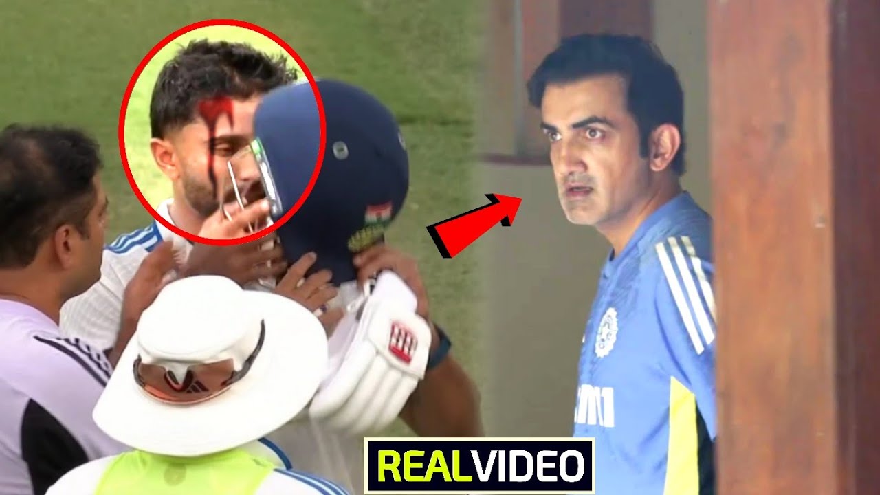 Gautam Gambhir ran to check Nitish Reddy when Starc broke his head with ...