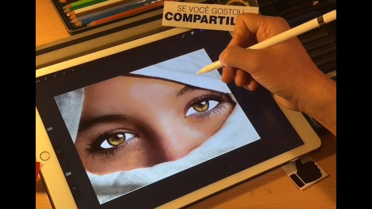 Drawing realistic iPad Pro Apple Pencil Time Lapse procreate JG ...