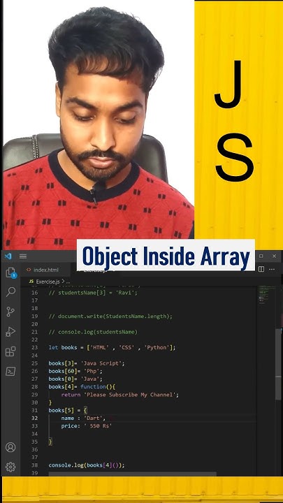 Object Inside Array In Javascript Youtube