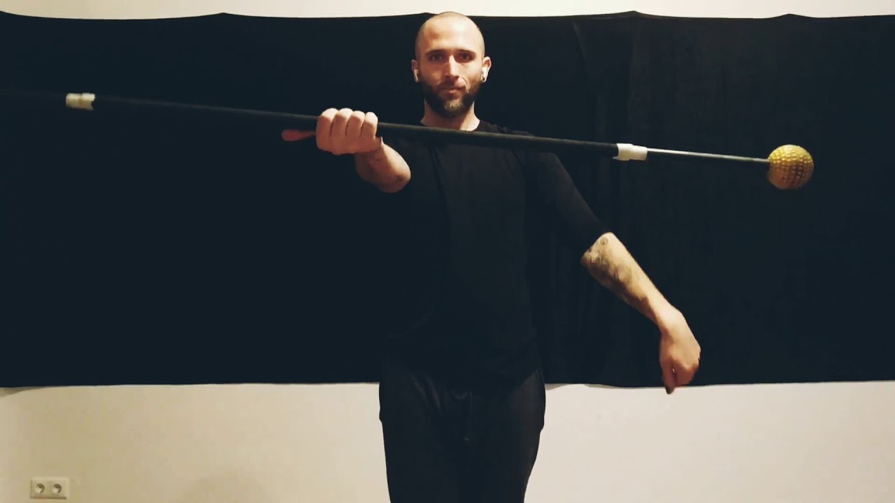 Contact Staff Tutorial / Wrist balance & Arm Roll - YouTube