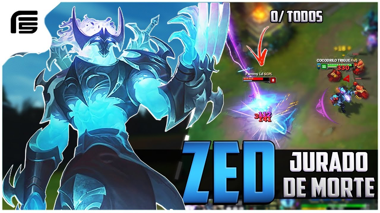 ZED JURADO DE MORTE GAMEPLAY - MID INIMIGO NEM60y - YouTube